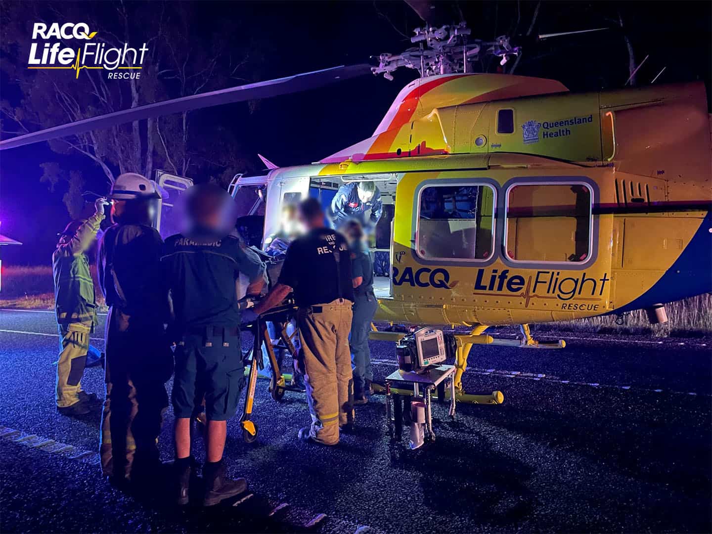 RACQ LifeFlight Rescue airlifts driver to hospital after crash - LifeFlight