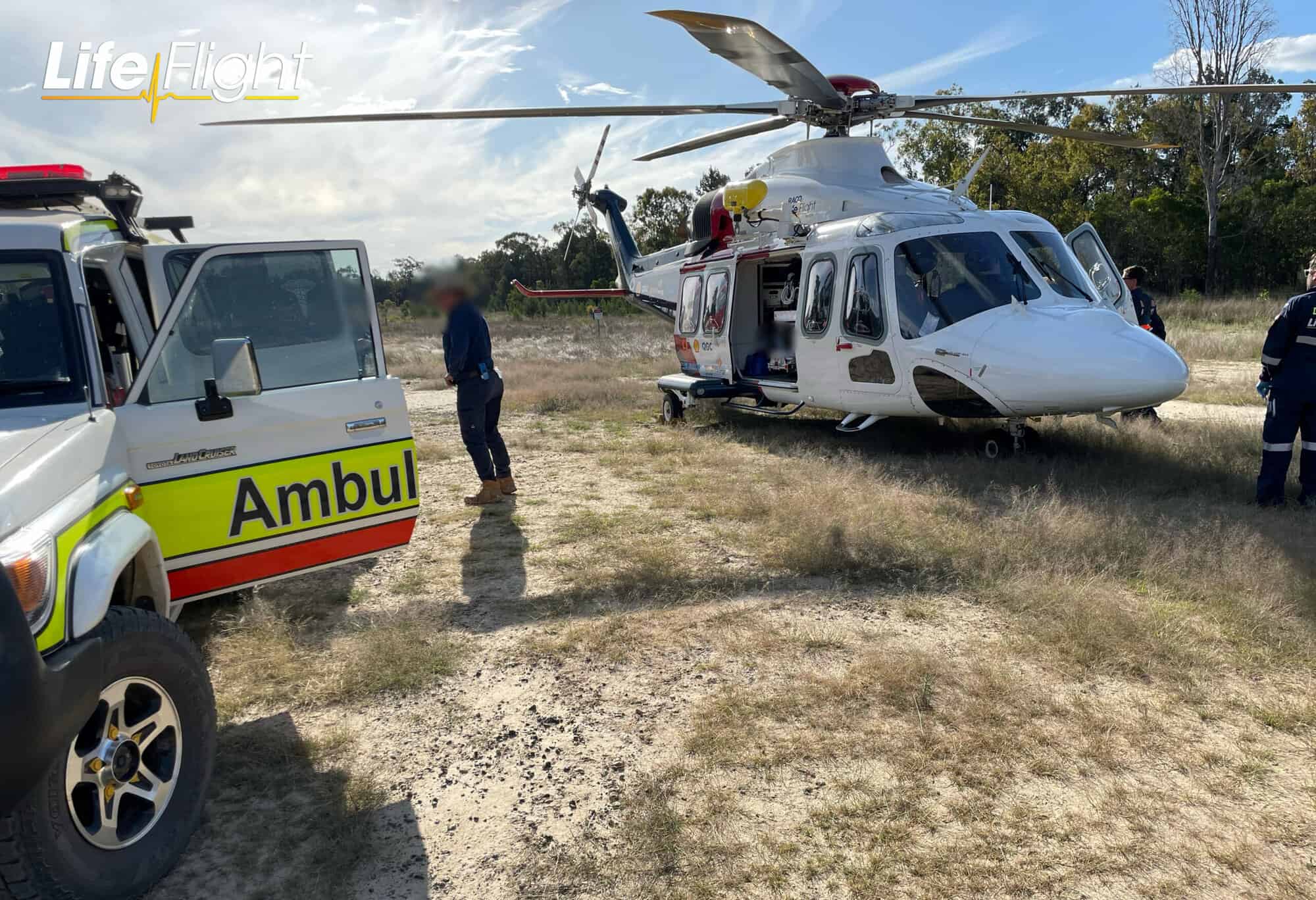 Injured truck driver airlifted to hospital following rollover - LifeFlight
