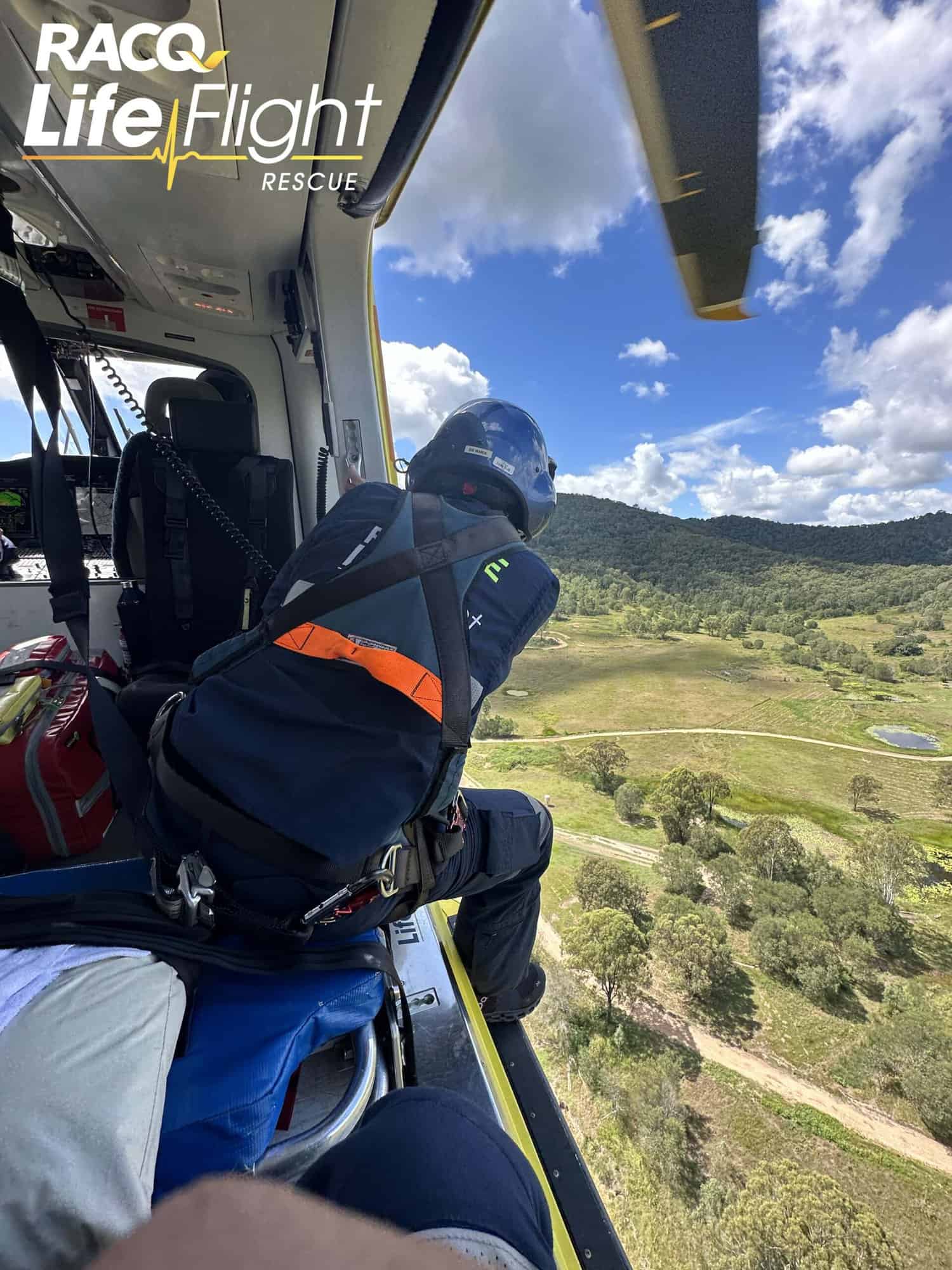 RACQ LifeFlight Rescue airlifts injured motocross rider - LifeFlight