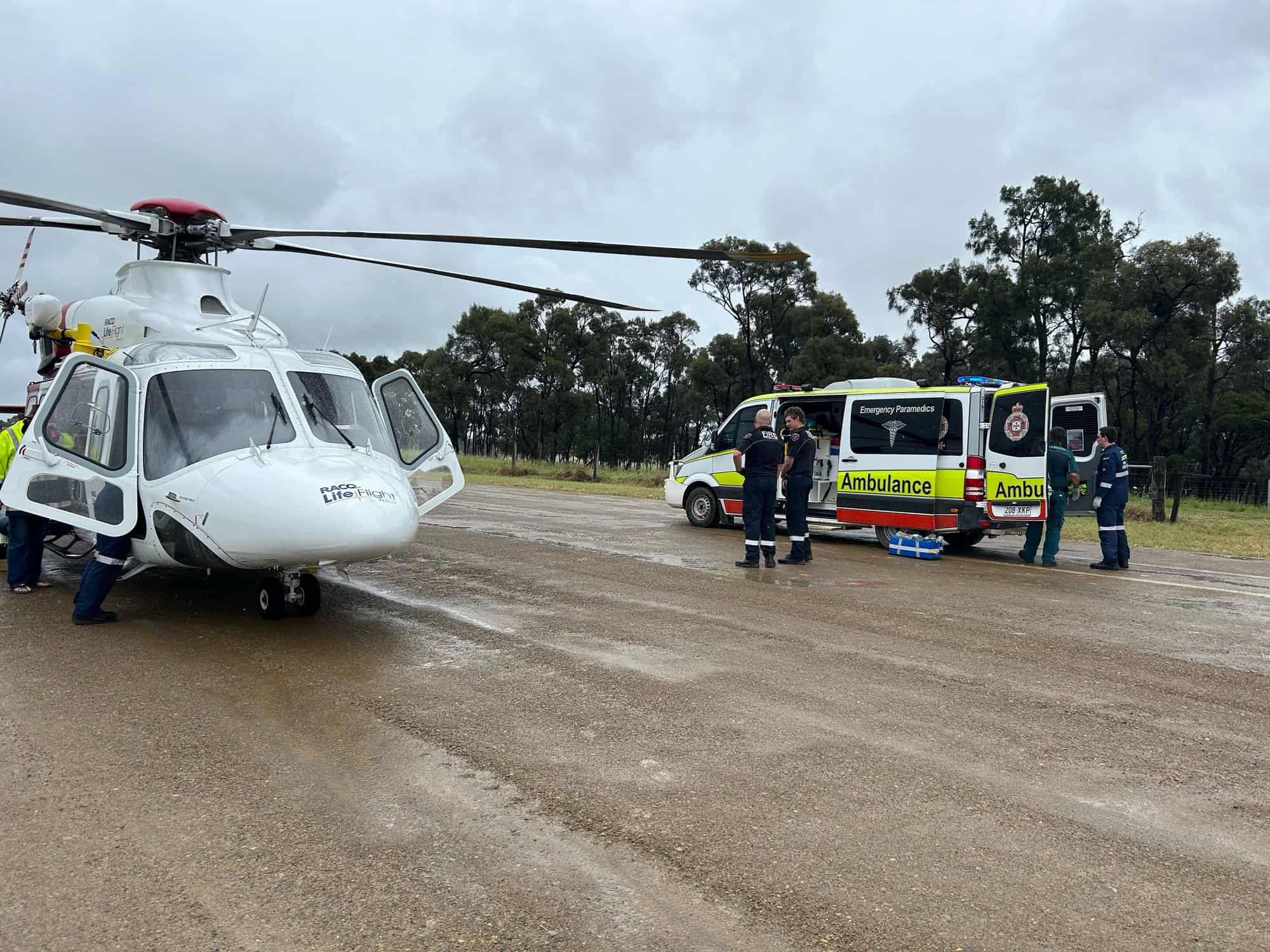 Seriously injured man airlifted after motorcycle crash - LifeFlight