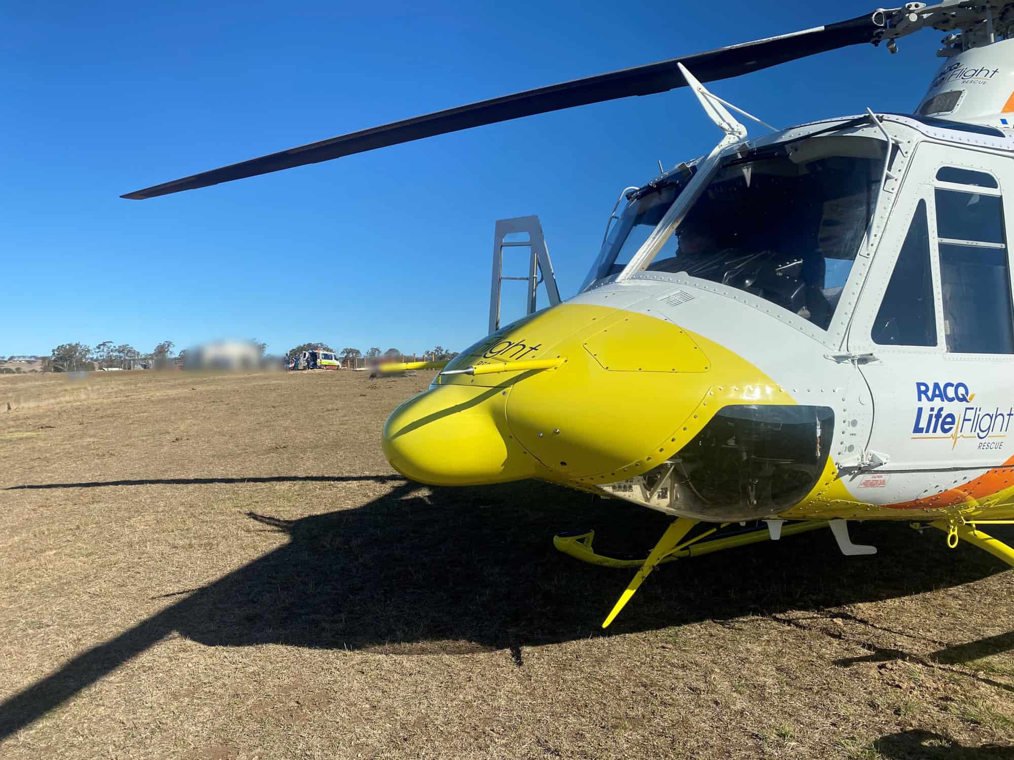 RACQ LifeFlight Rescue airlifts woman kicked by horse - LifeFlight