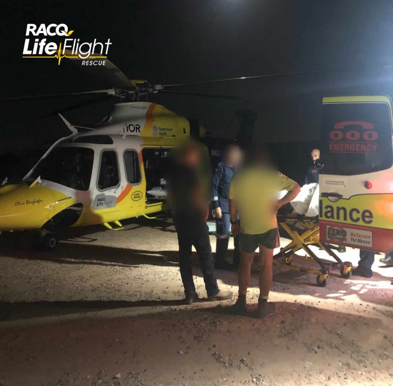 RACQ LifeFlight Rescue airlifts woman after pool incident - LifeFlight