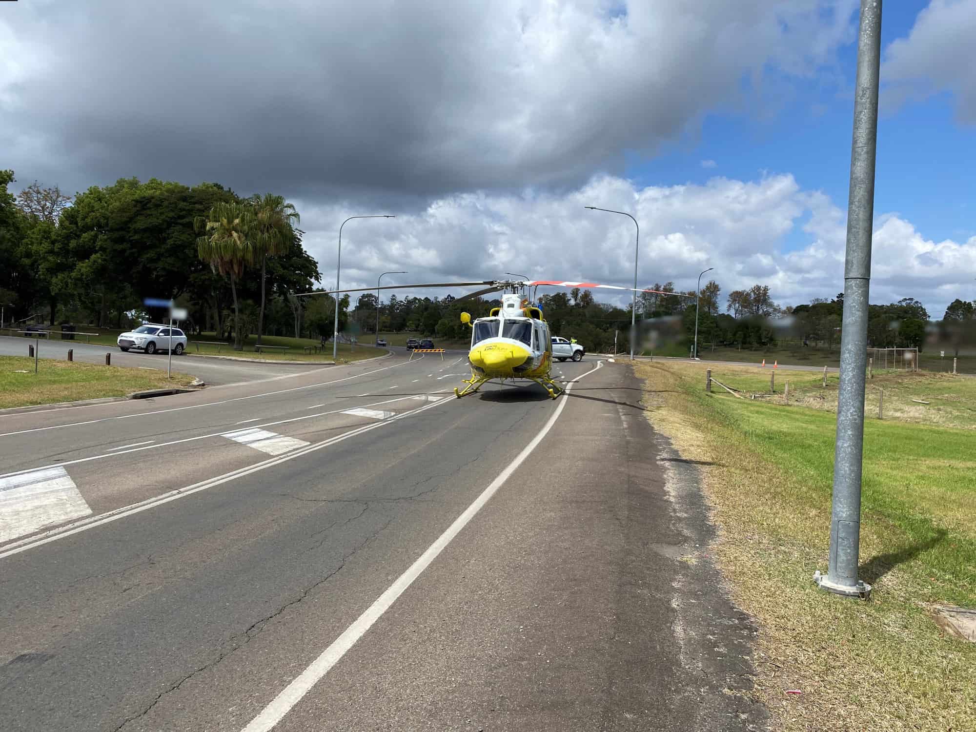 Rescue chopper airlifts man to hospital after truck rollover - LifeFlight