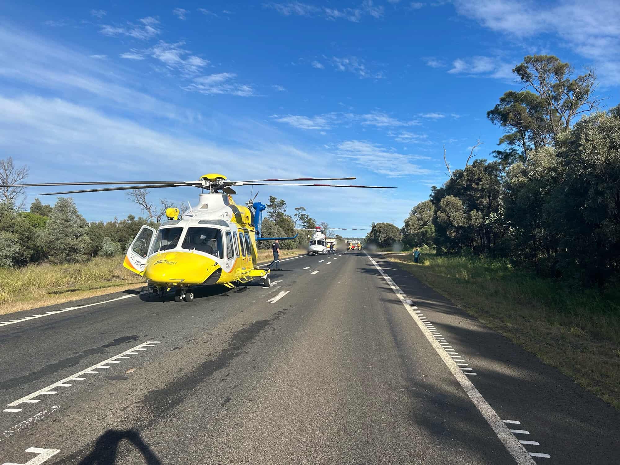 Two LifeFlight choppers assist in multi-vehicle highway crash - LifeFlight