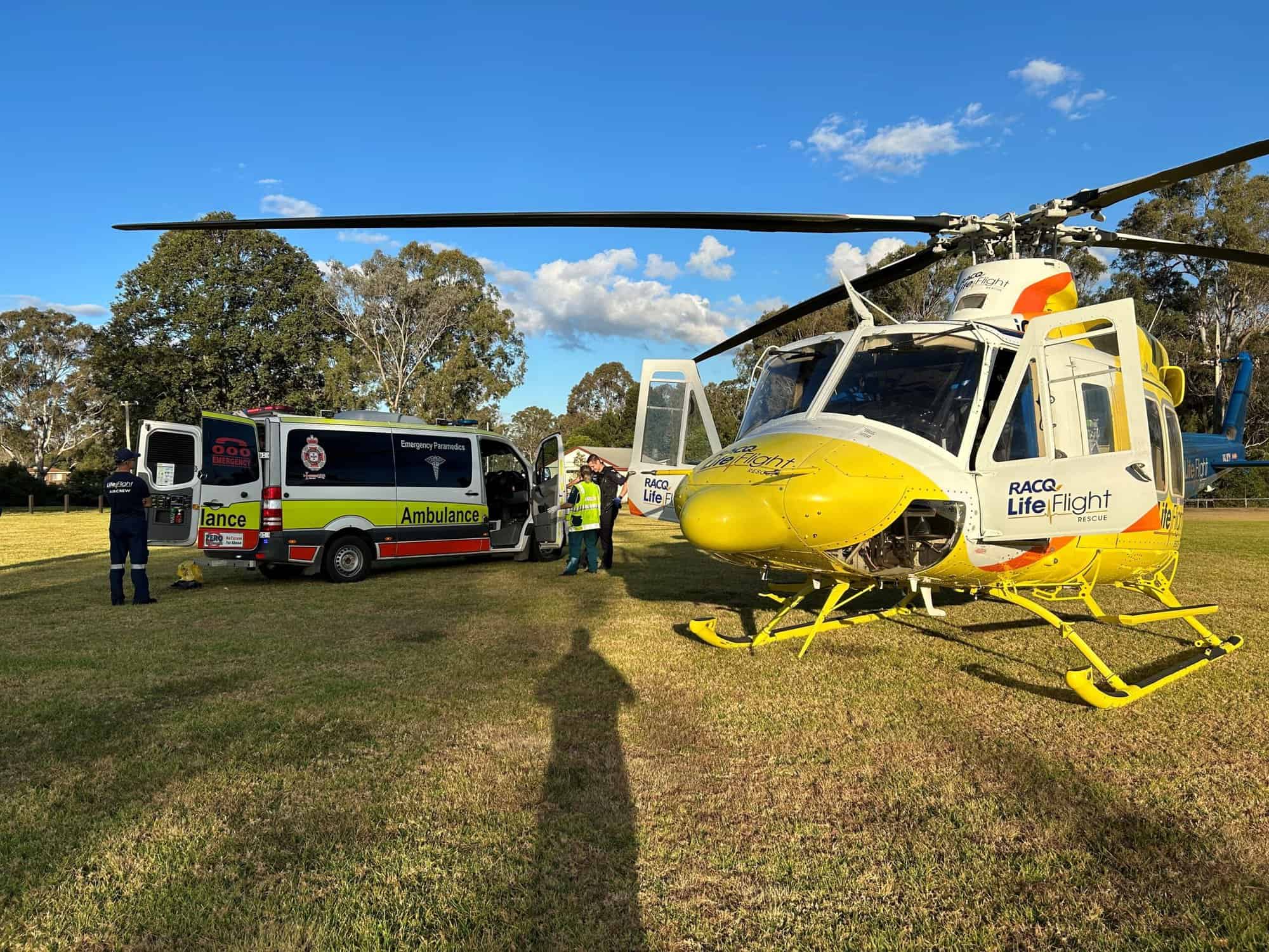 Motorcyclist taken to hospital after highway crash - LifeFlight