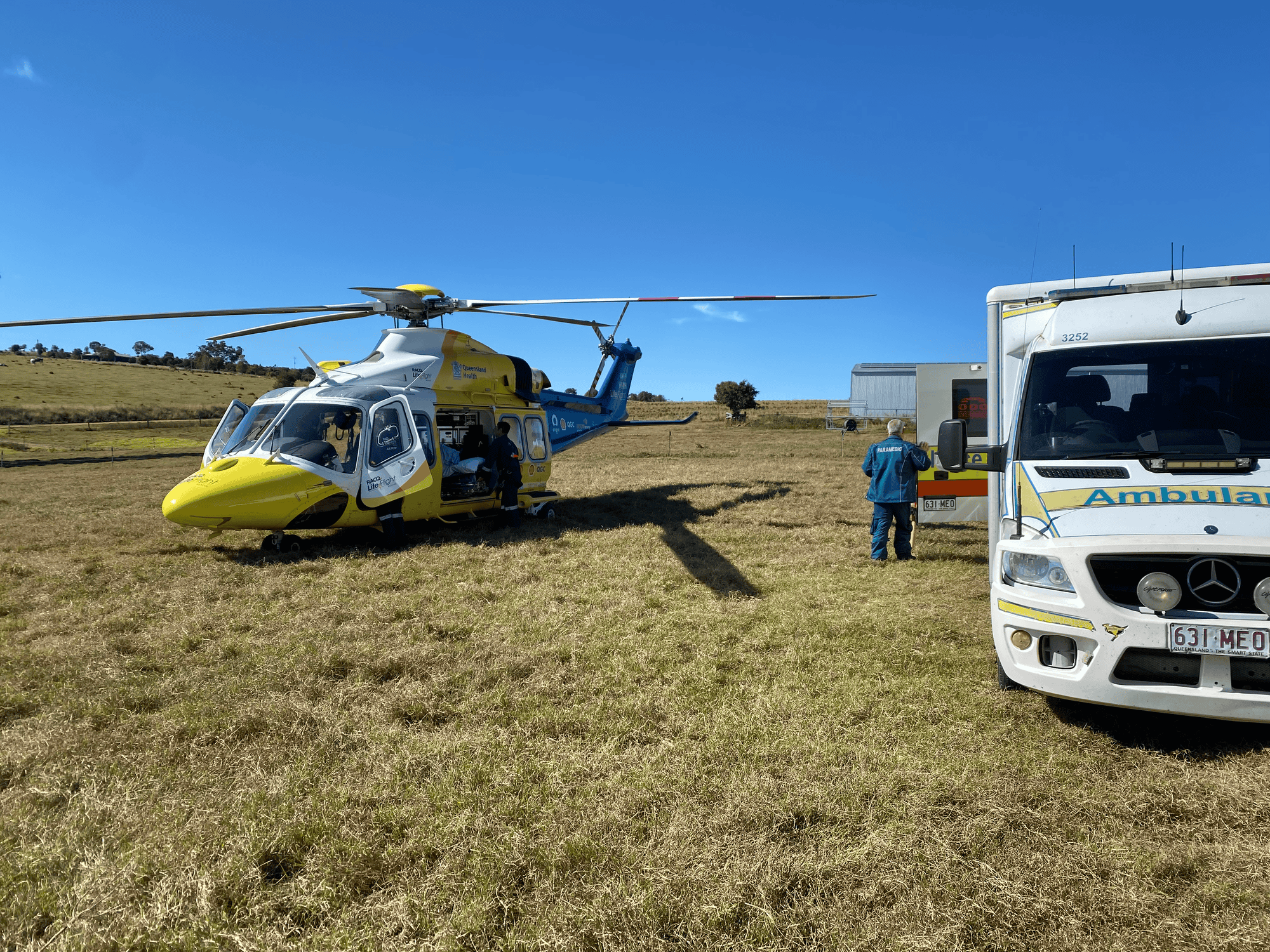 Man airlifted after partial star picket impalement - LifeFlight