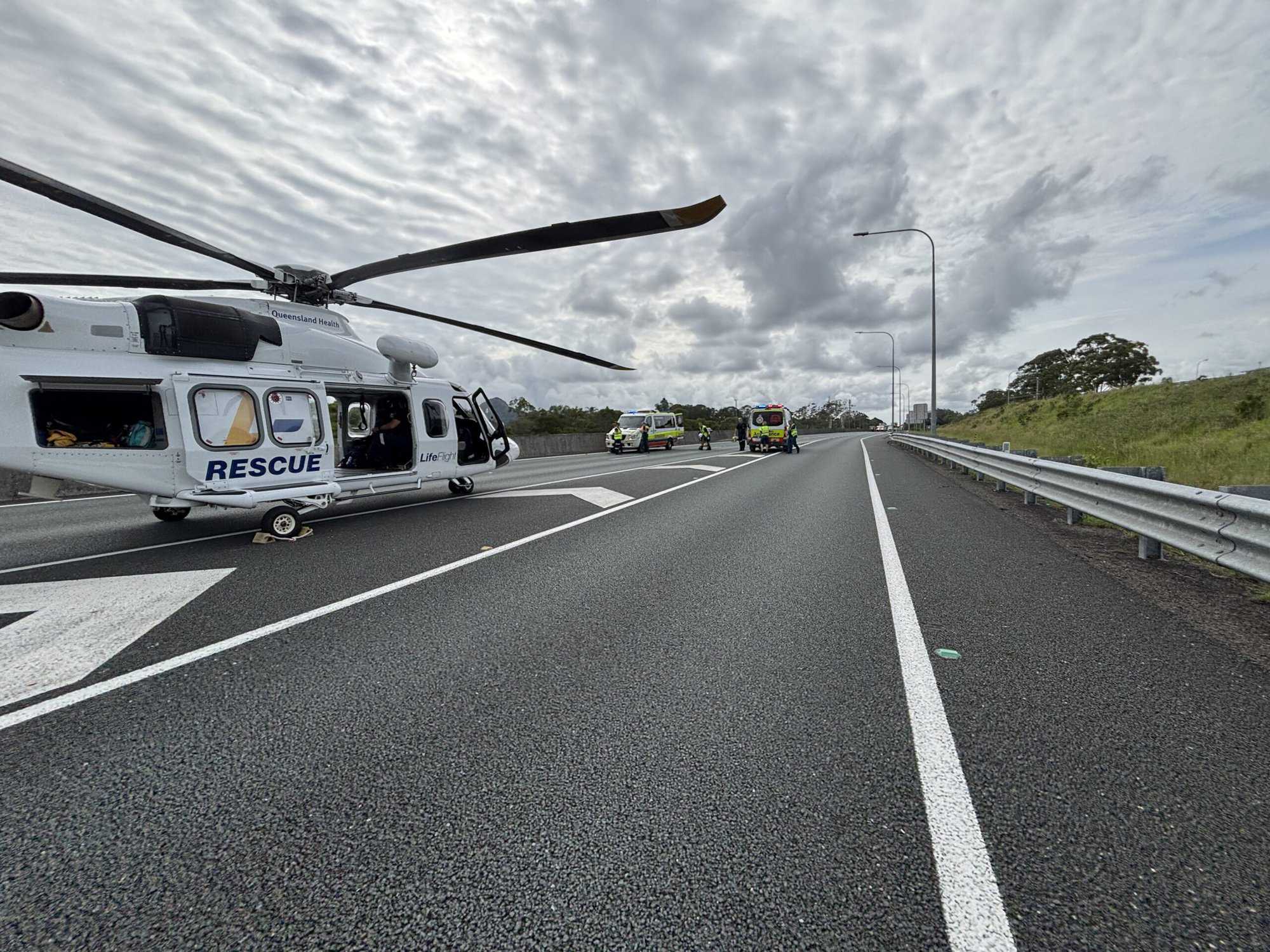 LifeFlight airlifts teenager after serious car and truck crash - LifeFlight