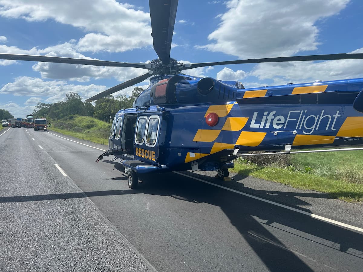 LifeFlight airlifts woman after highway crash - LifeFlight